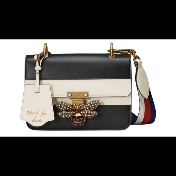 Gucci | Bags | Gucci New Queen Margaret Bee Stripe Leather Bag | Poshmark